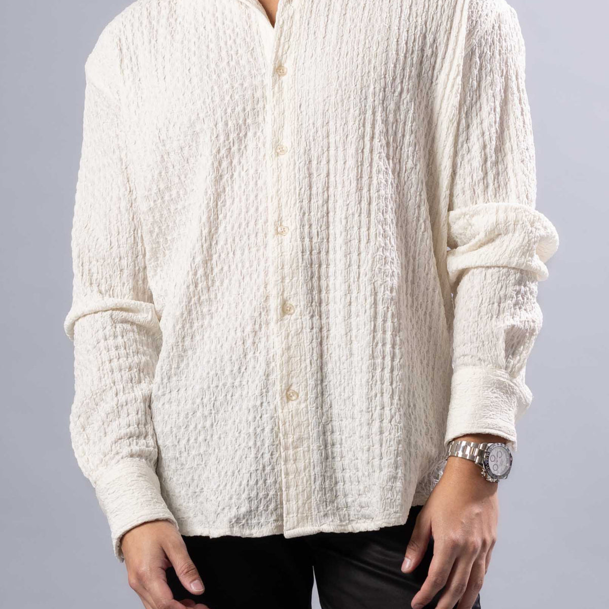 252218 - Off-White Button Up Long Sleeve Dress Shirt – NEO NYC, INC.