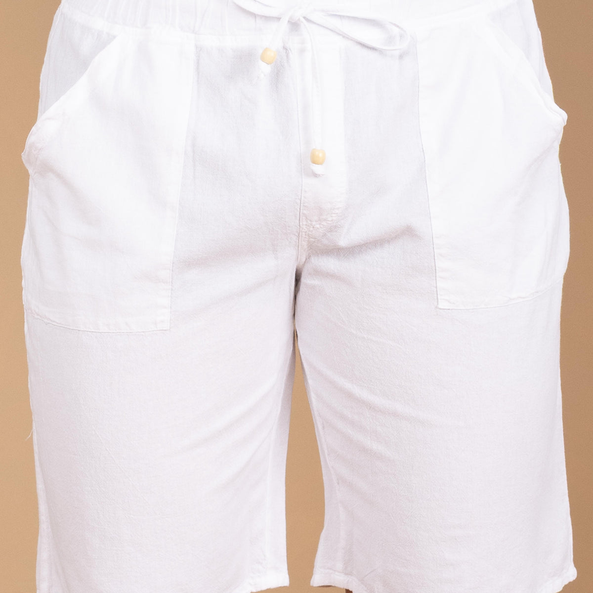 GZ3102 - White Cotton Drawstring Waist Shorts - www.seaspiceresort.com ...